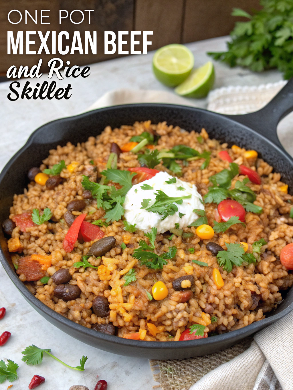 One-Pot Mexican Beef and Rice Skillet: Easy Weeknight Dinner - camelliarecipes